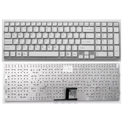Клавиатура для ноутбука Sony Vaio 148794011 белая без рамки