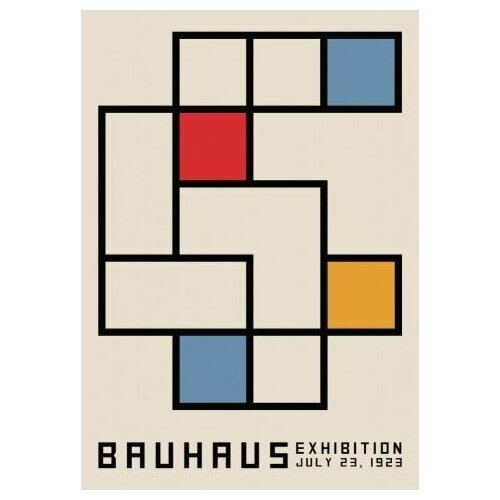 Плакат, постер на холсте Bauhaus exhibition 1923-Выставка Баухауса 1923 г. Размер 42 х 60 см