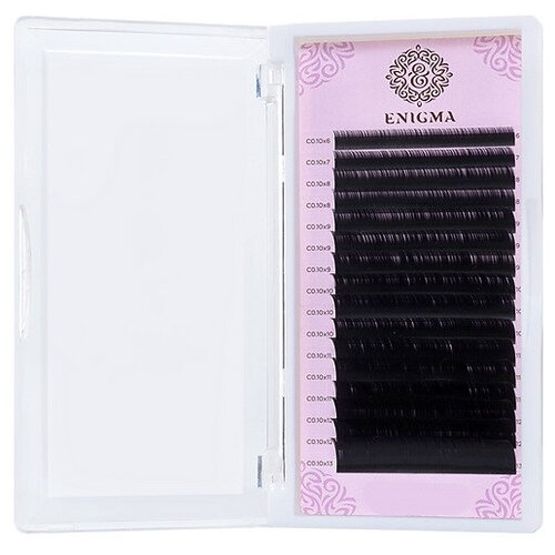 ENIGMA Черные ресницы для наращивания микс 0,12 / C+ / 6-13 mm / Черные ресницы Энигма микс 0,12 / С+ / 6-13 мм