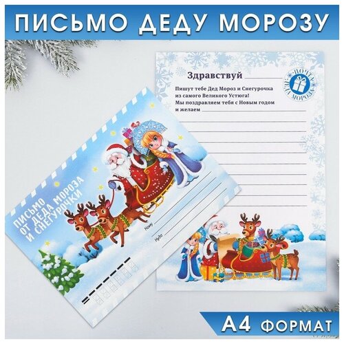 Письмо от Деда Мороза и Снегурочки «Зима» (10 шт)