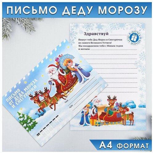 Письмо от Деда Мороза и Снегурочки «Зима» (10 шт)