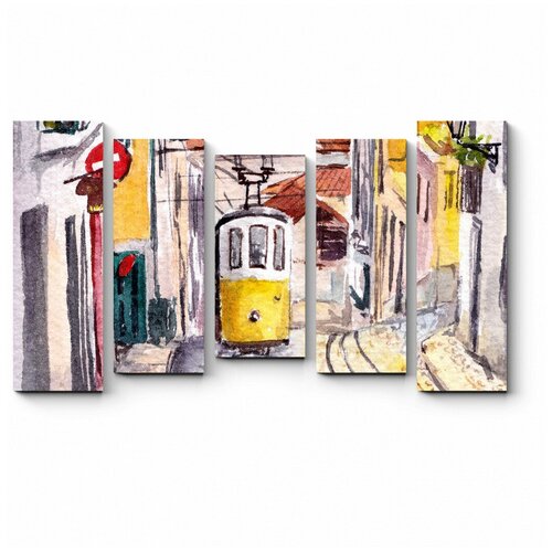 Модульная картина На узких улочках Лиссабона 120x72