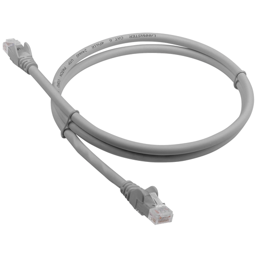 Патч-корд Lanmaster LAN-PC45 RJ-45 (m) - RJ-45 (m) CAT6 U/UTP, 1 м, 1 шт., серый