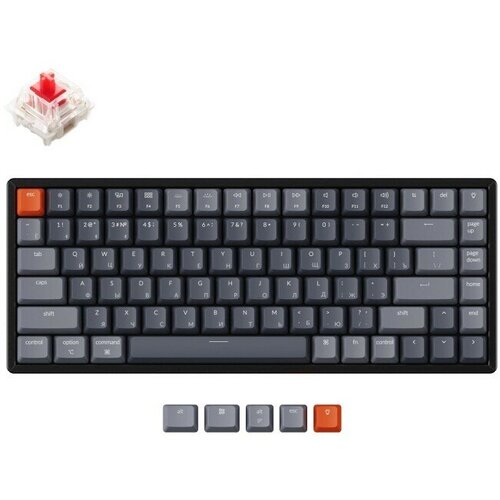 Беспроводная механическая клавиатура Keychron K2 (Тёмно-серый | Dark Grey) (Gateron G Pro - красный | Gateron G Pro Red)