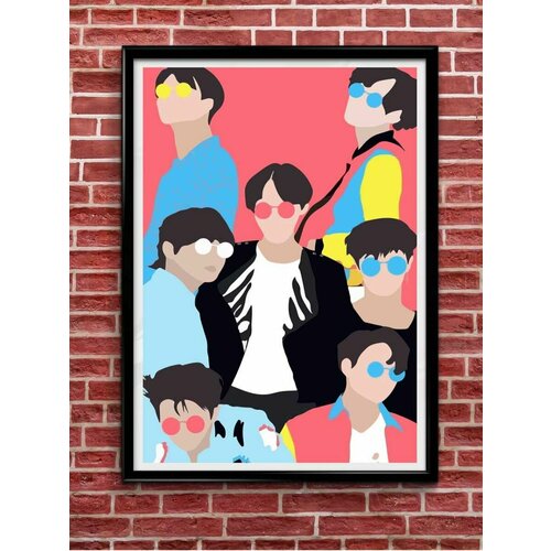 Плакат, Постер BTS, А3 (фотопанно, постер на стену)