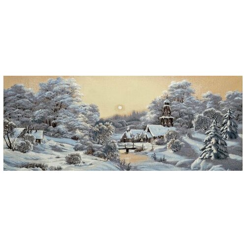 Картина гобеленовая без рамы(купон)50х120см"Зима"