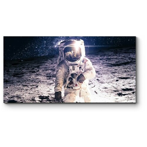 Модульная картина Шаги по Луне 40x20