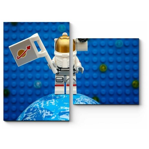 Модульная картина Лего-космонавт 80x60