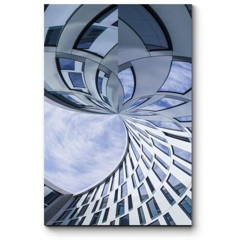Модульная картина Круговорот здания 20x30