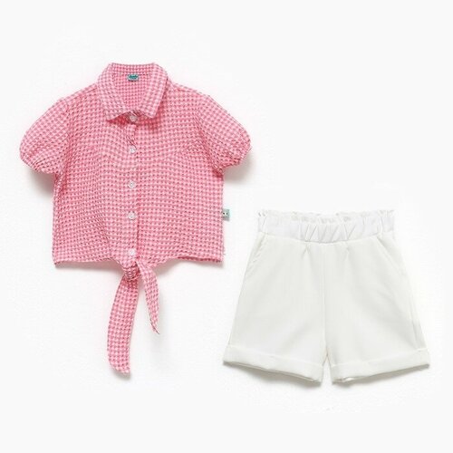 Комплект одежды Bebus, размер 104, белый, розовый