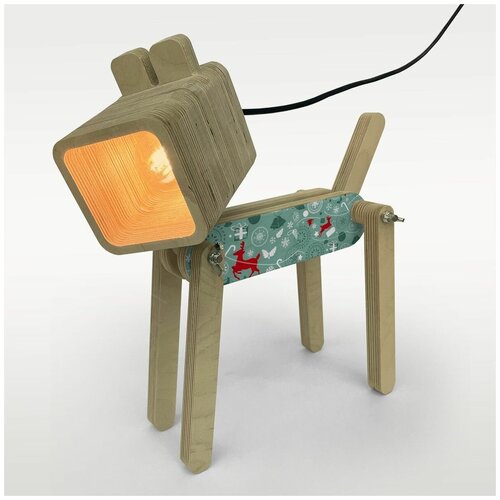 Настольная лампа светильник Собака праздник Новый год, рождество, единорог, олень, лошадь - 632