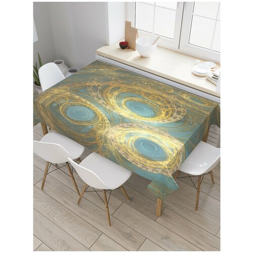 Скатерть прямоугольная JoyArty на кухонный стол "Вихри стимпанк" из оксфорда, 120x145 см
