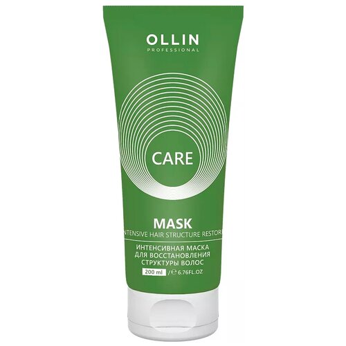 OLLIN Professional Care Интенсивная маска для восстановления структуры волос, 200 г, 200 мл, туба