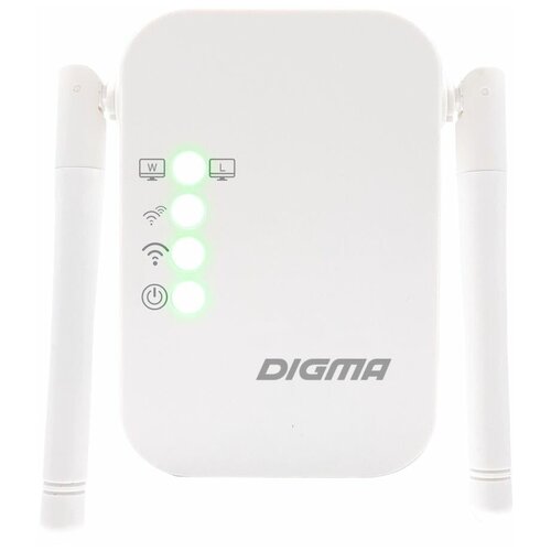 Повторитель беспроводного сигнала Digma D-WR310, белый