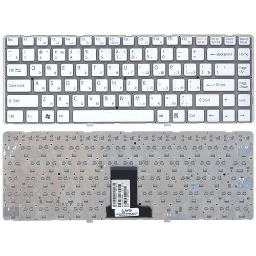 Клавиатура для ноутбука Sony Vaio VPCEA3S1R/P белая без рамки