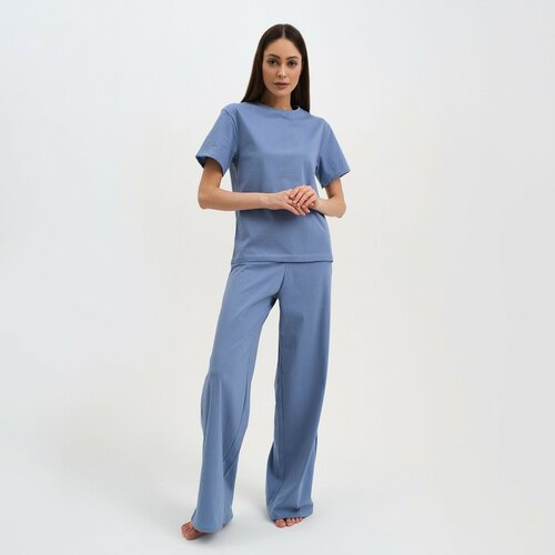 Пижама  Kaftan, размер 42, голубой, серый