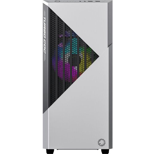 GameMax Компьютерный корпус, без блока питания ATX/ Gamemax Contac COC WB ATX case, black/white, w/o PSU, w/2xUSB3.0, w/1x14cm ARGB front fan(GMX-FN14-Rainbow-C9), w/1x12cm ARGB rear fan(GMX-FN12-