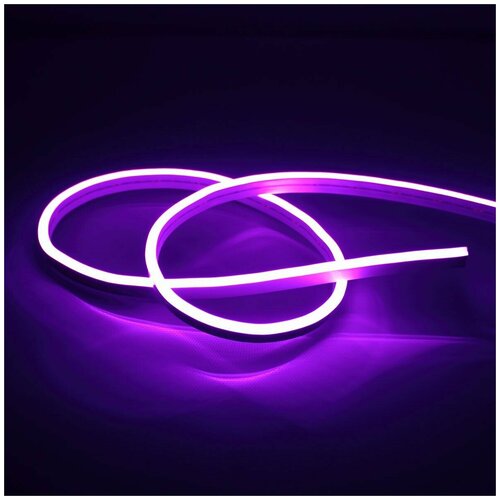 Неоновая светодиодная лента DLED 1м, 5х12мм, 12V DC, 120 LED/m, IP 67, гибкий неон, Фиолетовый
