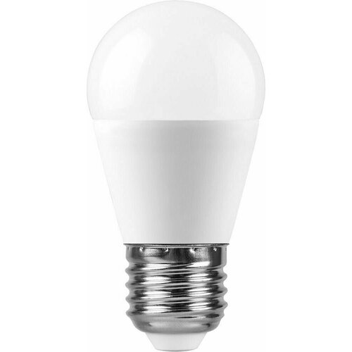 Лампа светодиодная Feron E27 11W 6400K Шар Матовая LB-750, 10 штук В комплекте