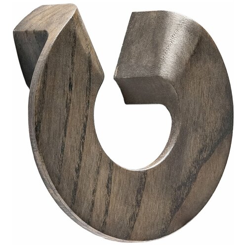 Ручка мебельная 40 мм, деревянная, кольцо, черная, круглая, для кухни или кухонной мебели, шкафа, модель: "Corsica" 1 шт.