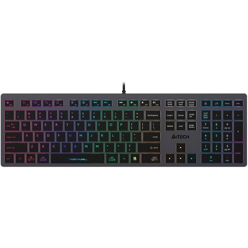 Клавиатура проводная A4Tech FX60 Grey/Neon