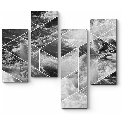 Модульная картина Узор из волн 134x126