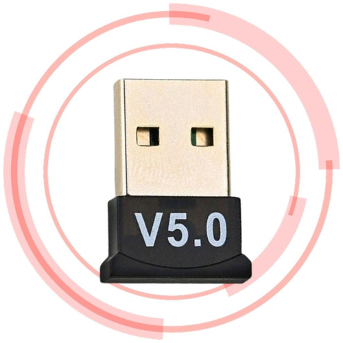 Беспроводной USB адаптер Bluetooth 5.0 / Передатчик Wireless Mini Bluetooth USB / Adapter для ПК Windows 7/8/10 (Черный)