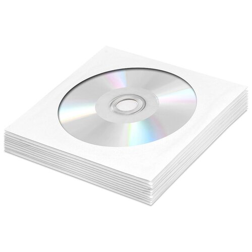 Диск CD-R CMC 700Mb 52x blank (без покрытия) в бумажном конверте с окном, 10 шт.