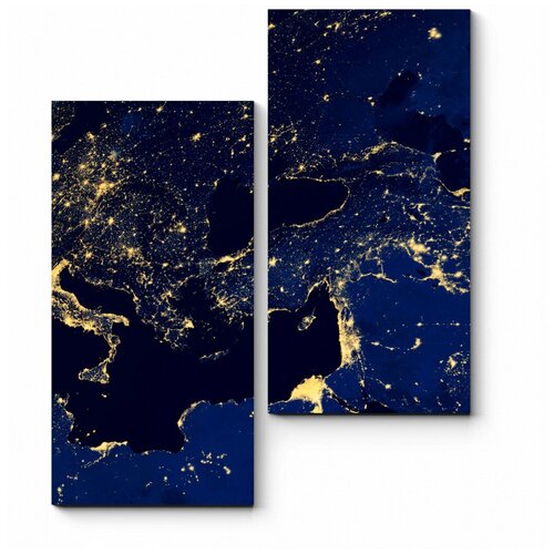 Модульная картина Земля из Космоса прекрасна 80x100