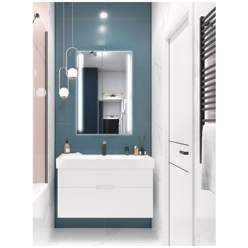 Зеркало c подсветкой настенное "Вита", косметическое зеркало без рамы подходит для ванной, 60х90 см