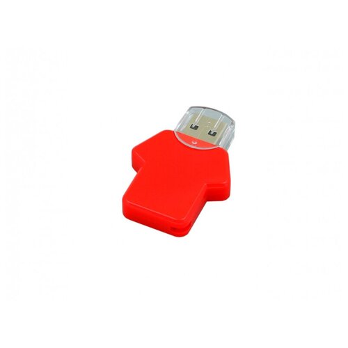 Пластиковая флешка для нанесения логотипа в виде футболки (4 Гб / GB USB 2.0 Красный/Red Football_man Flash drive)
