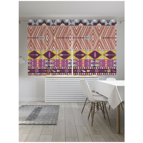 Классические шторы JoyArty "Восточный стиль", серия Oxford DeLux, 2 полотна 145x180 см