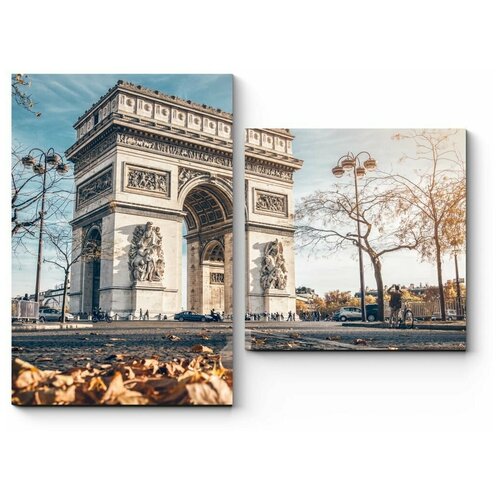 Модульная картина Осеннее очарование Парижем40x30