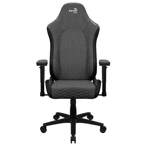 Компьютерное кресло AeroCool Crown Plus игровое, обивка: текстиль, цвет: ash black