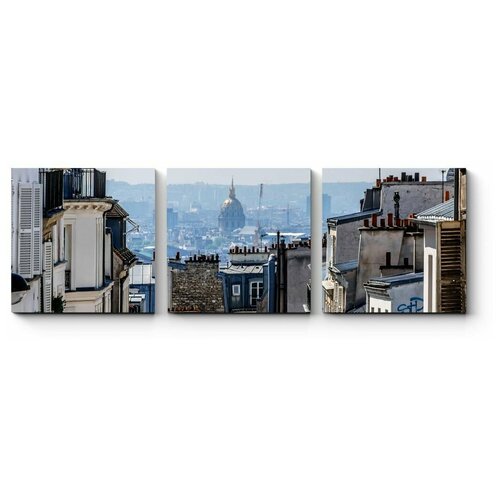 Модульная картина Прекрасная панорама Парижа150x50