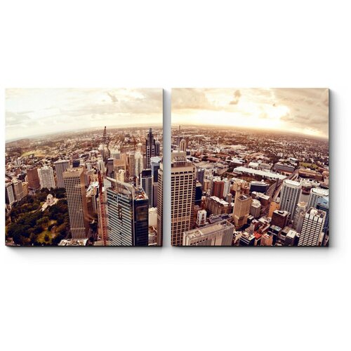 Модульная картина Над небоскребами Сиднея 110x55
