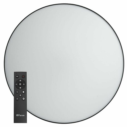 Светодиодный управляемый светильник Feron AL6200 Simple matte тарелка 165W 3000К-6500K черный