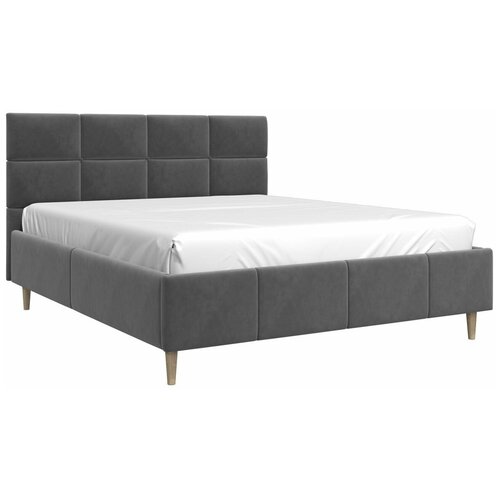 Двуспальная кровать Ханна, 160х200 см, BravoМебель, Серый Вар.2