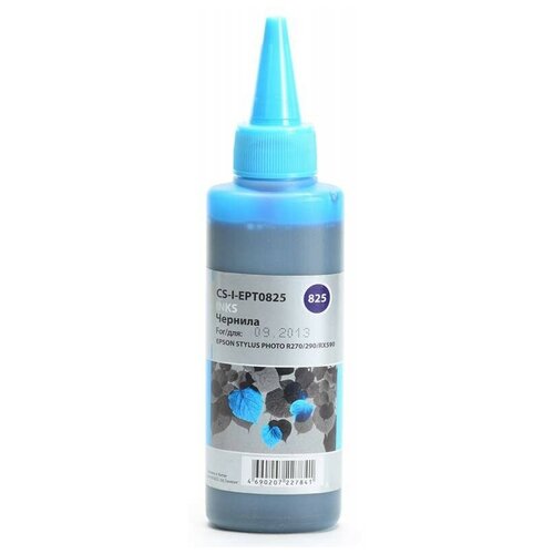 Чернила Cactus Light blue/Светло-голубой 100мл для Epson StPh R270/290/RX590 CS-I-EPT0825