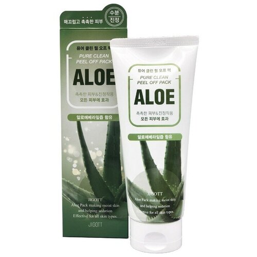 JIGOTT Маска-плёнка для лица на основе экстракта алоэ Aloe Pure Clean Peel Off Pack