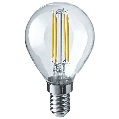Лампа светодиодная филаментная 80 890 OLL-F-G45-12-230-2.7K-E14 12Вт шар прозрачная 2700К тепл. бел. E14 1200лм 220-240В | код 80890 | онлайт (7шт. в упак.)