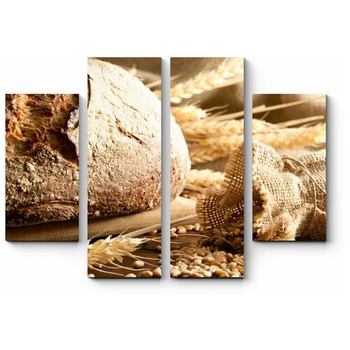 Модульная картина Горячий ароматный хлеб 130x98