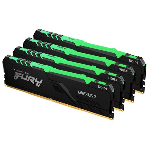 Оперативная память Kingston FURY Beast RGB 64 ГБ (16 ГБ x 4 шт.) DDR4 DIMM CL16 KF432C16BB1AK4/64