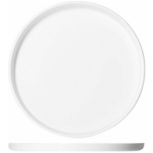 Блюдо Kunstwerk круглое с бортом 200х200х15мм, фарфор, белый