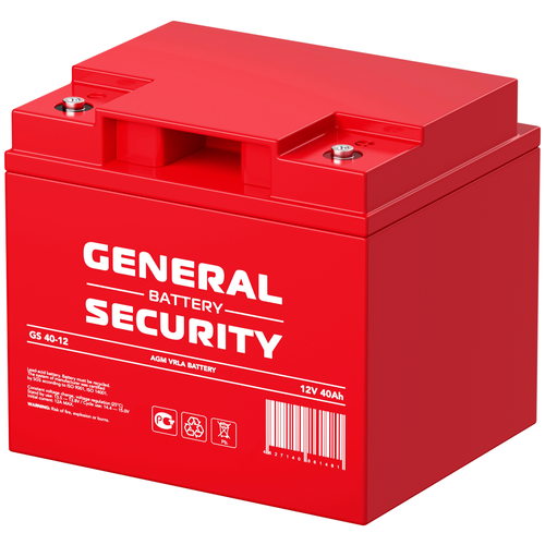 Аккумулятор General Security GS 40-12 (12V / 40Ah) для электротранспорта, ИБП, аварийного освещения, кассового терминала, GPS оборудованиям