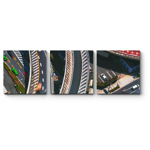 Модульная картина Надземные дороги Токио80x27