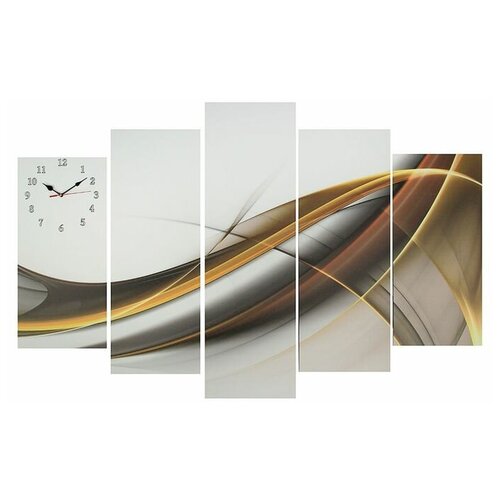 Часы настенные, модульные, серия: Интерьер, "Абстракция", 80х140 см