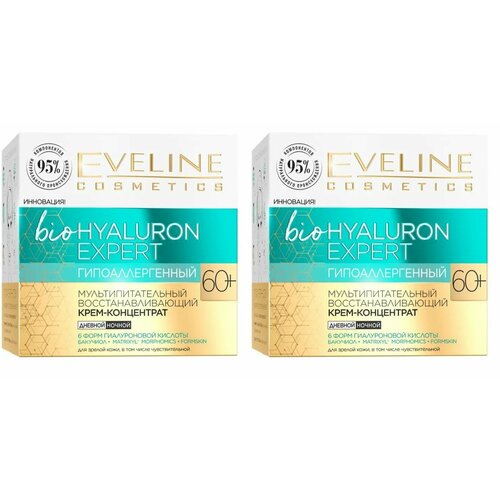Eveline Cosmetics Крем-концентрат bioHyaluron Expert 60+, 50 мл, 2 штуки