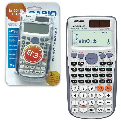 Калькулятор инженерный CASIO FX-991ESPLUS-SBEHD (162х80 мм), 417 функций, двойное питание, сертифицирован для ЕГЭ