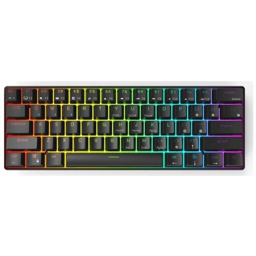 Игровая клавиатура беспроводная Royal Kludge RK61 RGB (Русская гравировка), черный